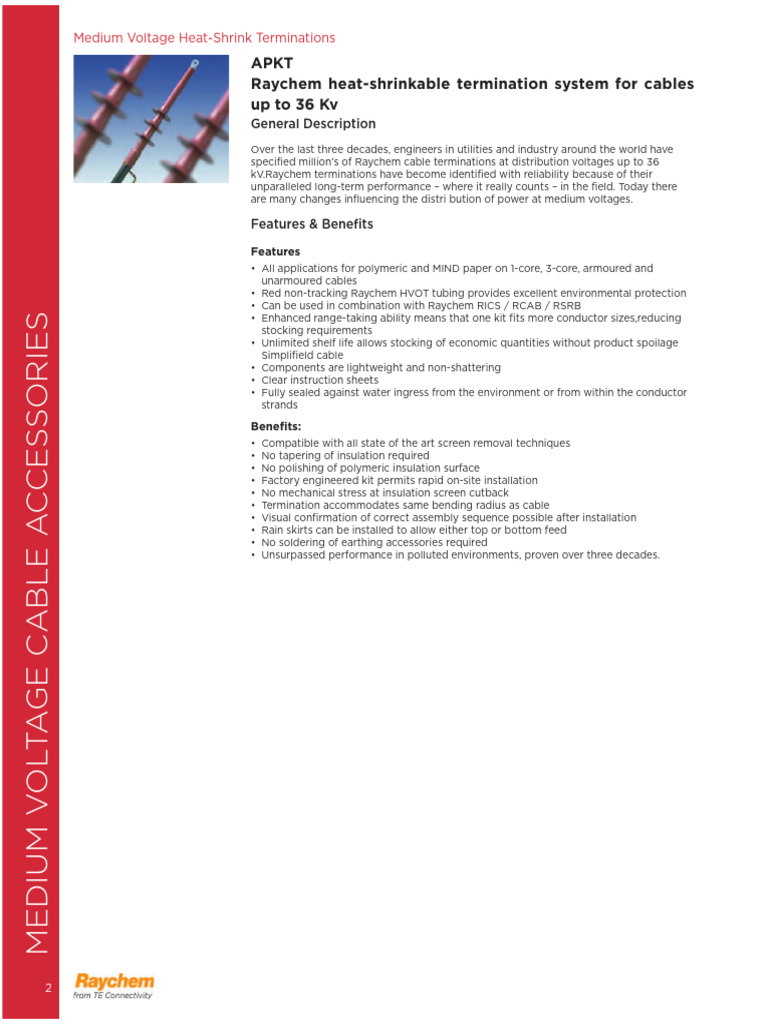 Raychem Termination Kits | PDF | Electrical Connector | Insulator ...