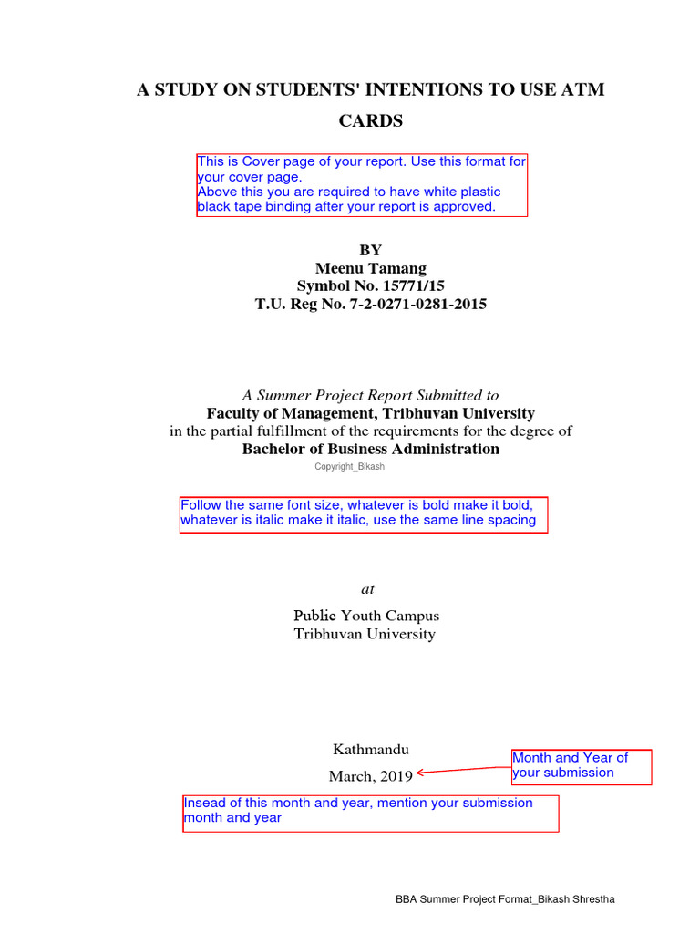 BBA Report-Format | PDF | Intention | Cognition