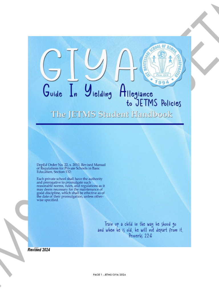 Giya The Jetmsian Handbook Rev 2024 | PDF | Fine (Penalty) | Fee