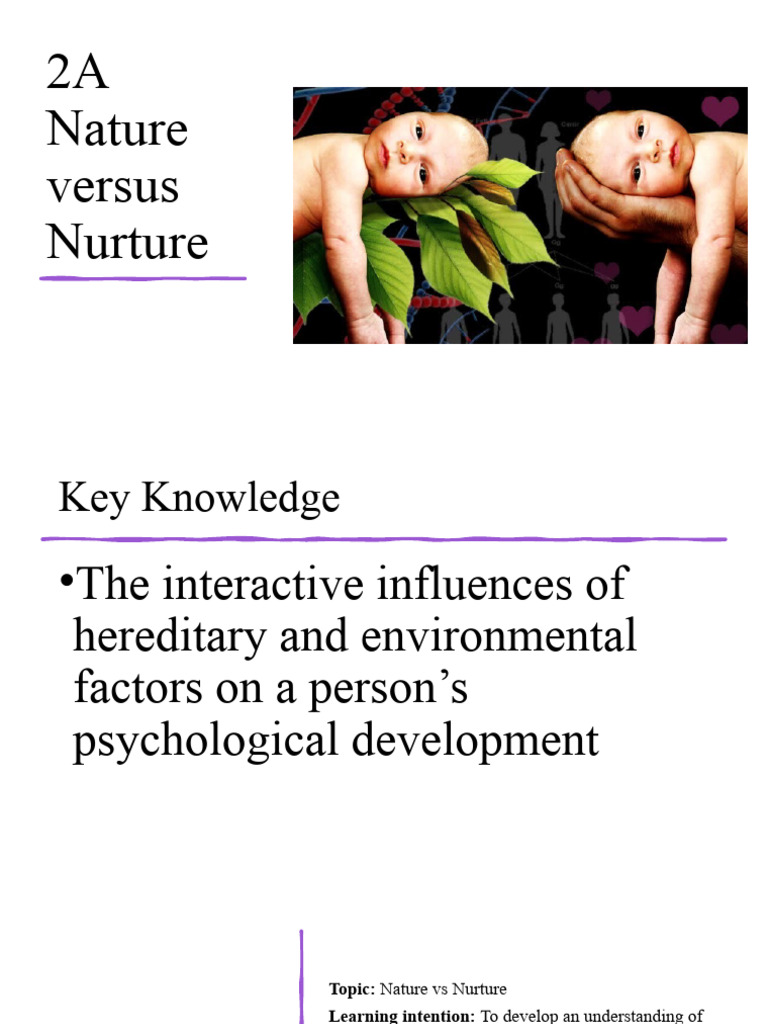 Nature Vs Nurture | PDF | Twin | Nature Versus Nurture