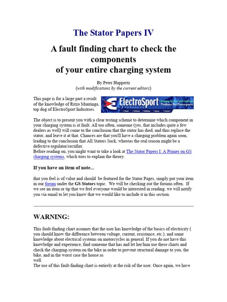 Stator Diagnostic Process | PDF | Alternating Current | Electrical Engineering