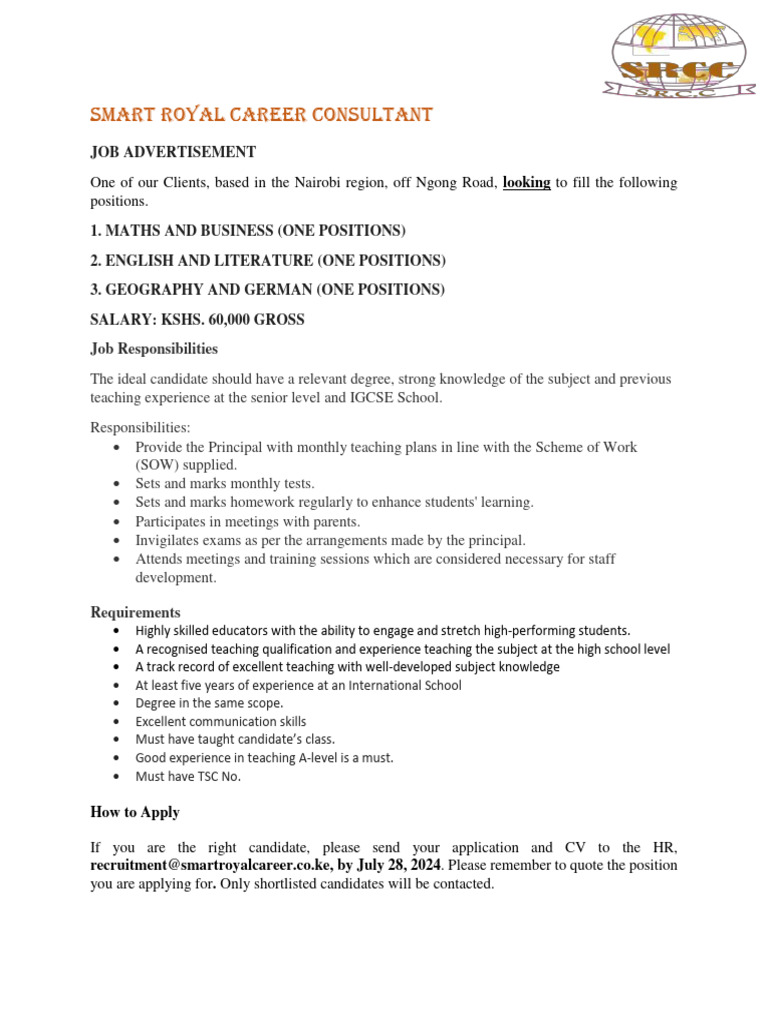 Teachers Position | PDF