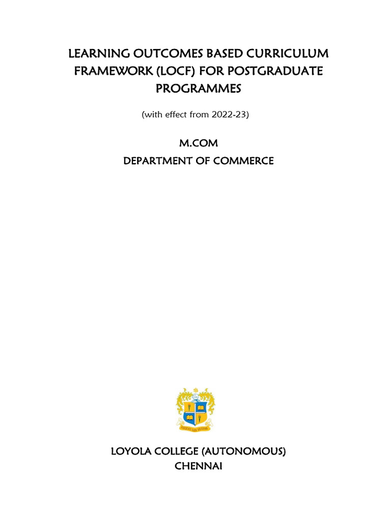 Mcom Syllabus | PDF | Marketing | Management Accounting