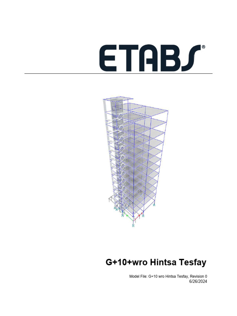 Etabs Structural Analysis Report | PDF | Magenta | Vision