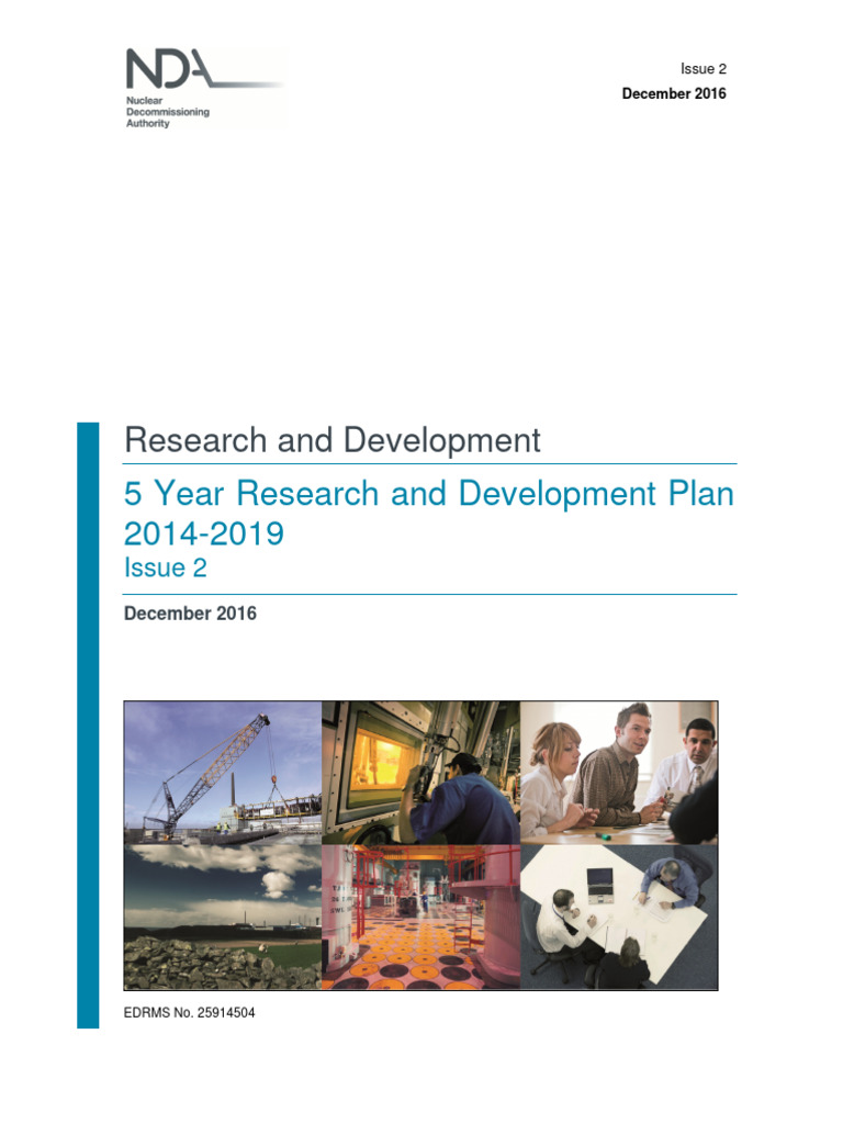 5 Year Research and Development Plan 2014 To 2019 Issue 2 | PDF | Radioactive Waste | Waste