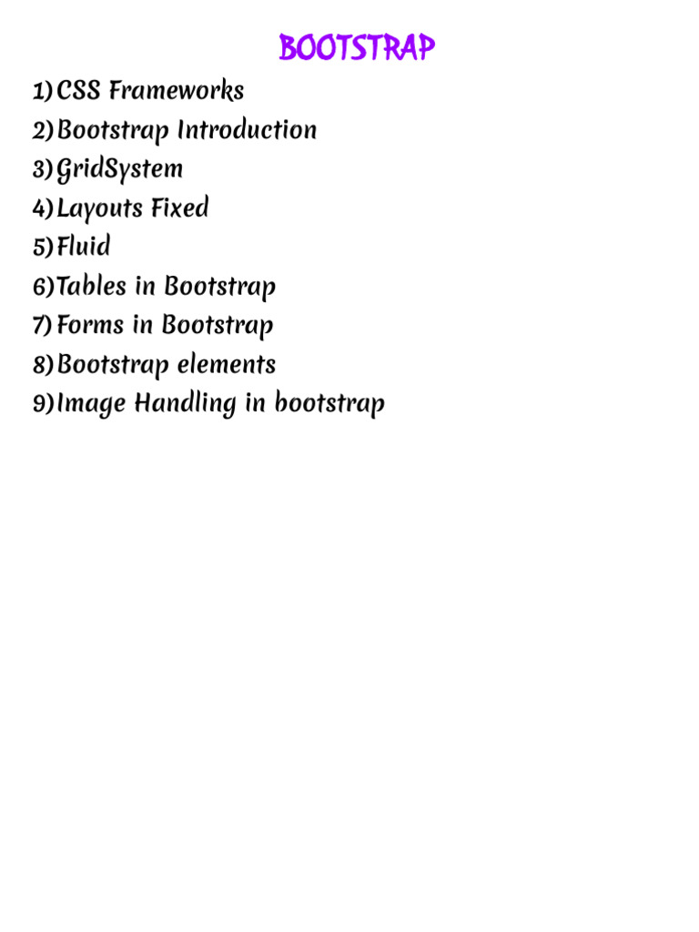 BS Unit 5 my notes | PDF | Bootstrap (Front End Framework) | Computing