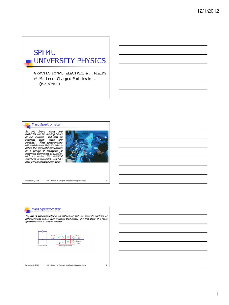 Unit 6 - Activity 7 - Motion of Charged Particles Reading | PDF | Force ...