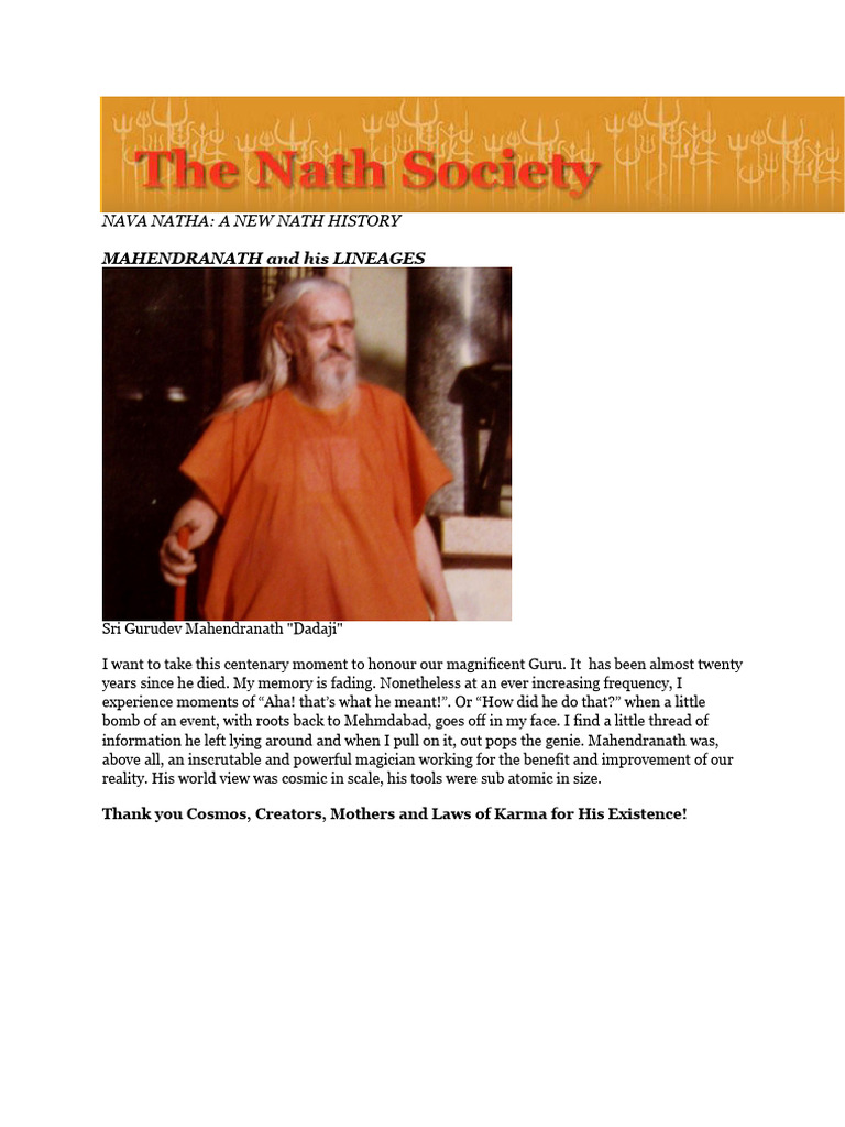 Nava Natha A New Nath History PDF 2 | PDF | Tantra | Nondualism