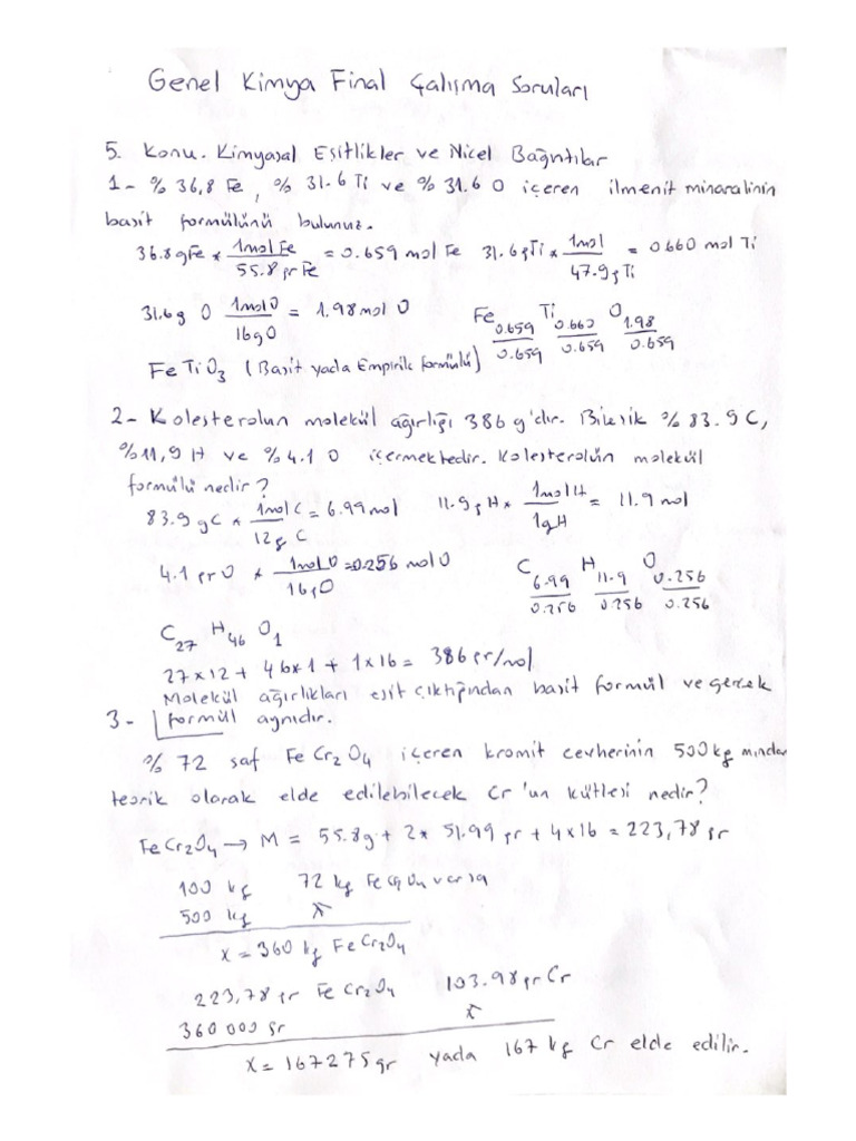 Genel Kimya PDF | PDF