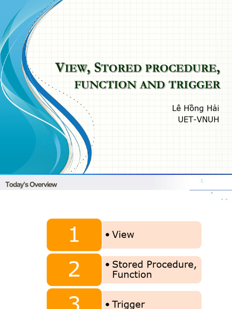 02-View, stored procedure, function, and trigger | Download Free PDF | Computing | Data Management