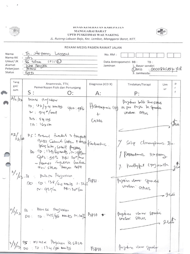Bukti CPPT Pasien Rujuk Balik | PDF