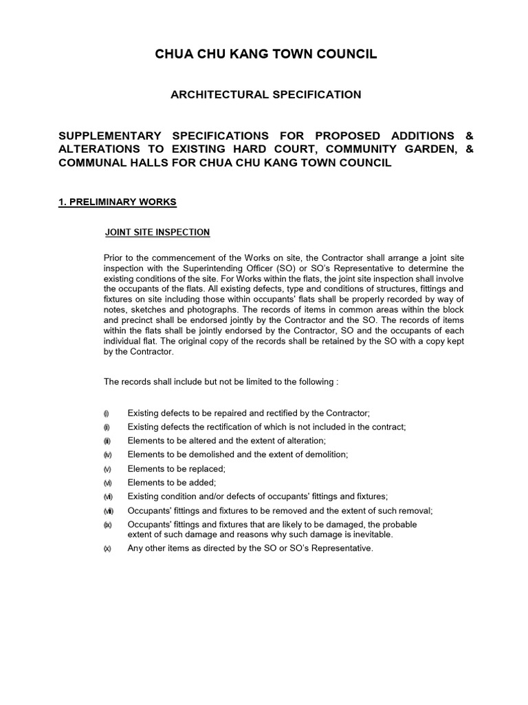 SQFT - Architectural Specifications | PDF | Traffic | Pest Control