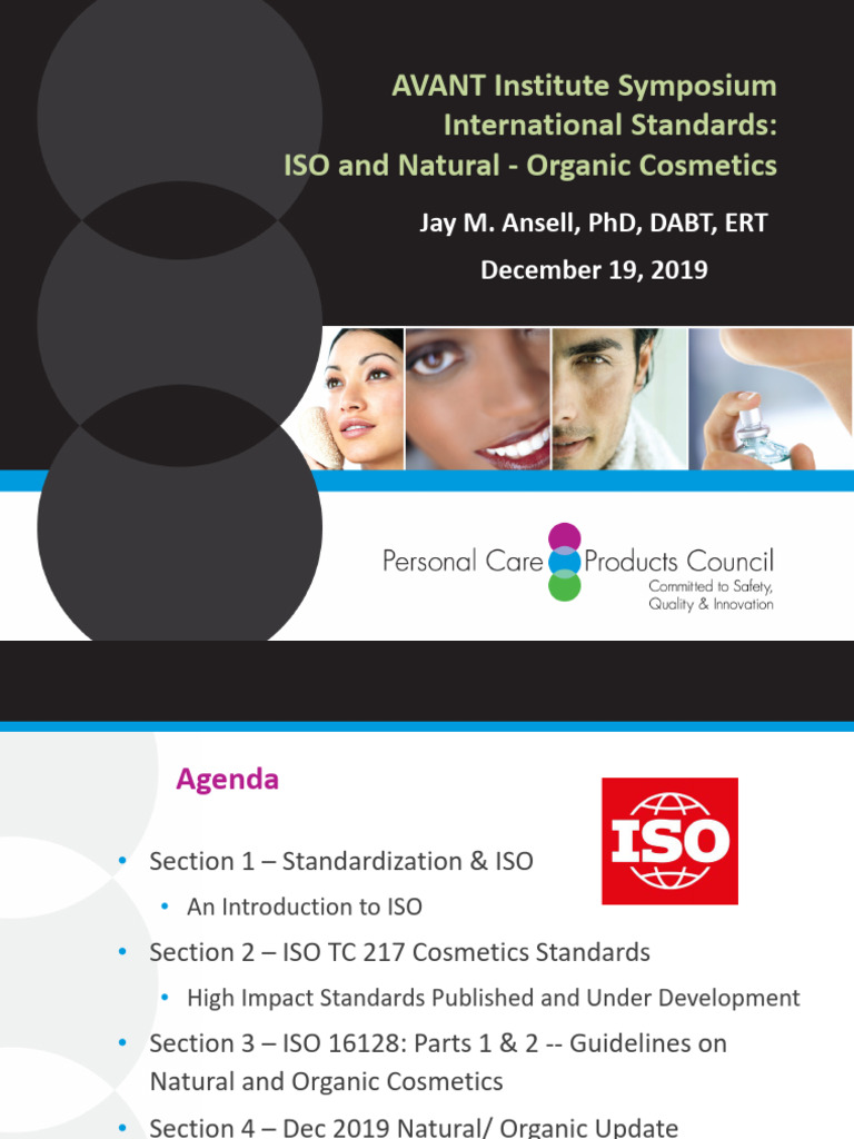 ISO 16128 & Cosmetics Standards Overview | PDF | Standardization ...