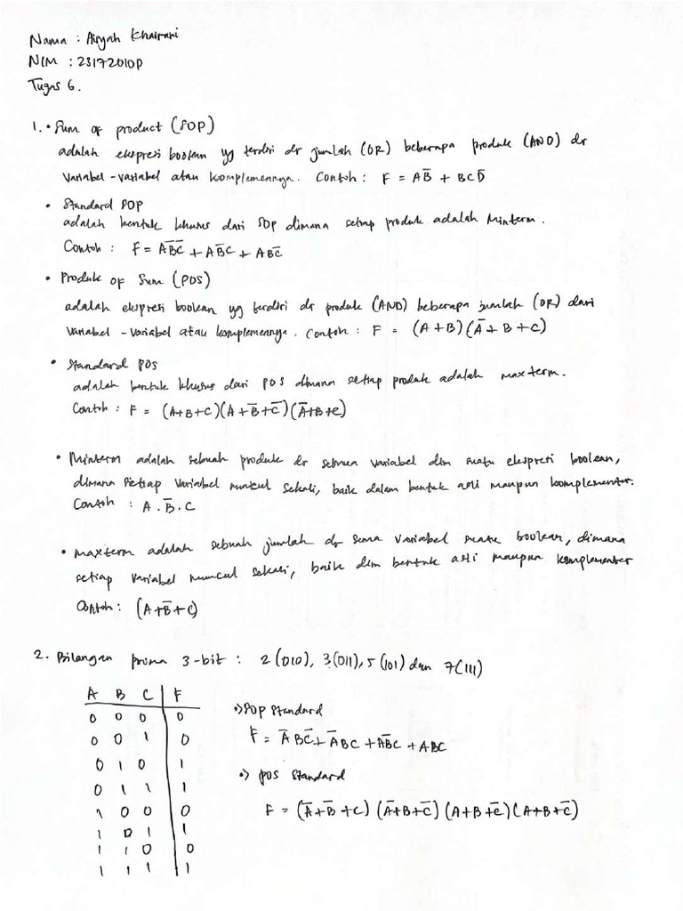 Aisyah Khairani - Tugas 6 Rangkaian Logika Digital | PDF