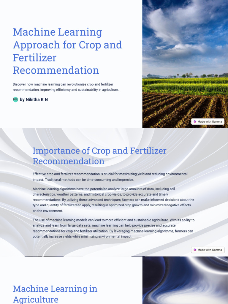 Machine-Learning-Approach-for-Crop-and-Fertilizer-Recommendation | PDF | Machine Learning ...