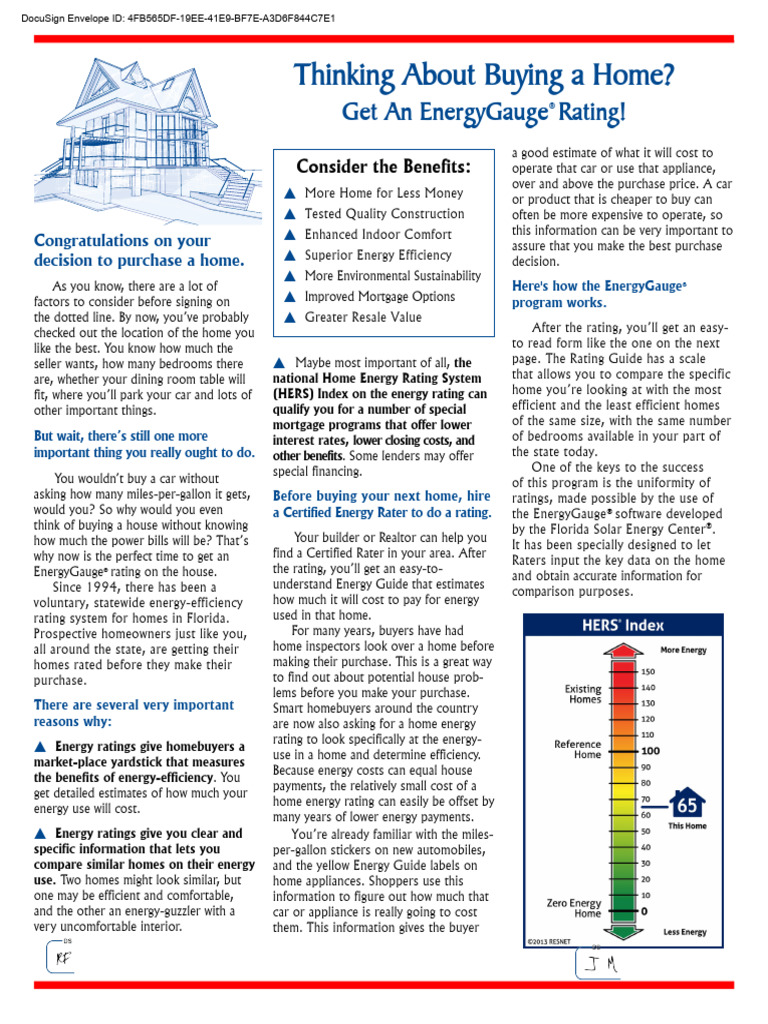 Benefits of Home Energy Ratings | PDF | Efficient Energy Use