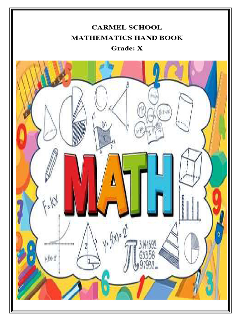 STD X Math Handbook-2 | PDF | Dividend | Area