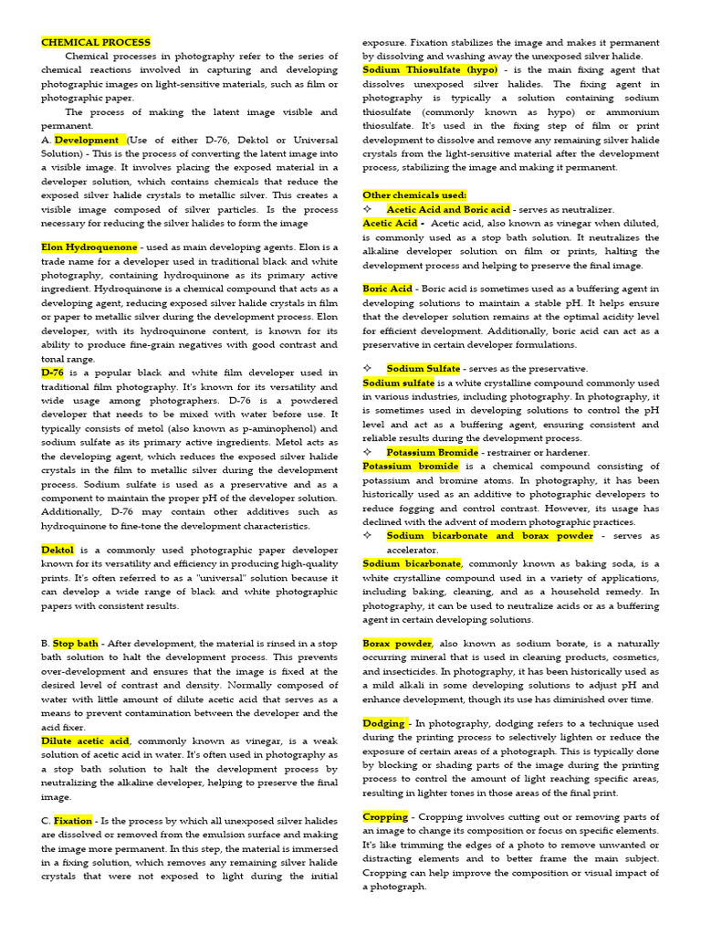 Forensic 1 Final Notes | PDF | Imaging | Chemical Substances