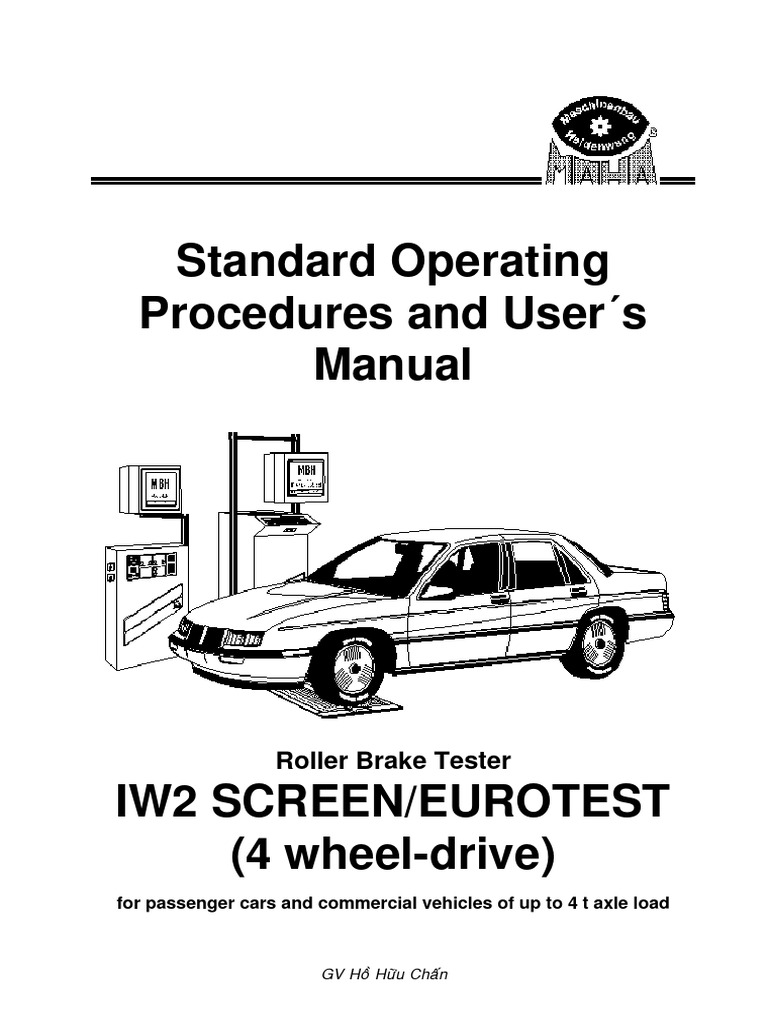 Roller Brake Tester IW2 SCREEN TEST-C - KT Phanh | PDF | Axle | Four ...