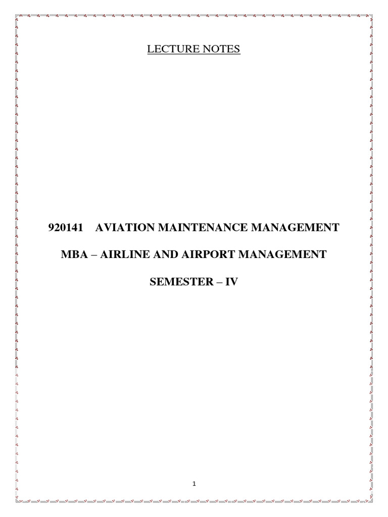 L.N - AMM - UNIT - 1 | Download Free PDF | Federal Aviation ...