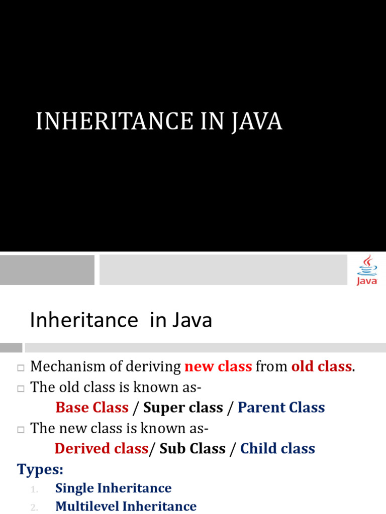 Inheritance In Java Pdf Inheritance Object Oriented Programming