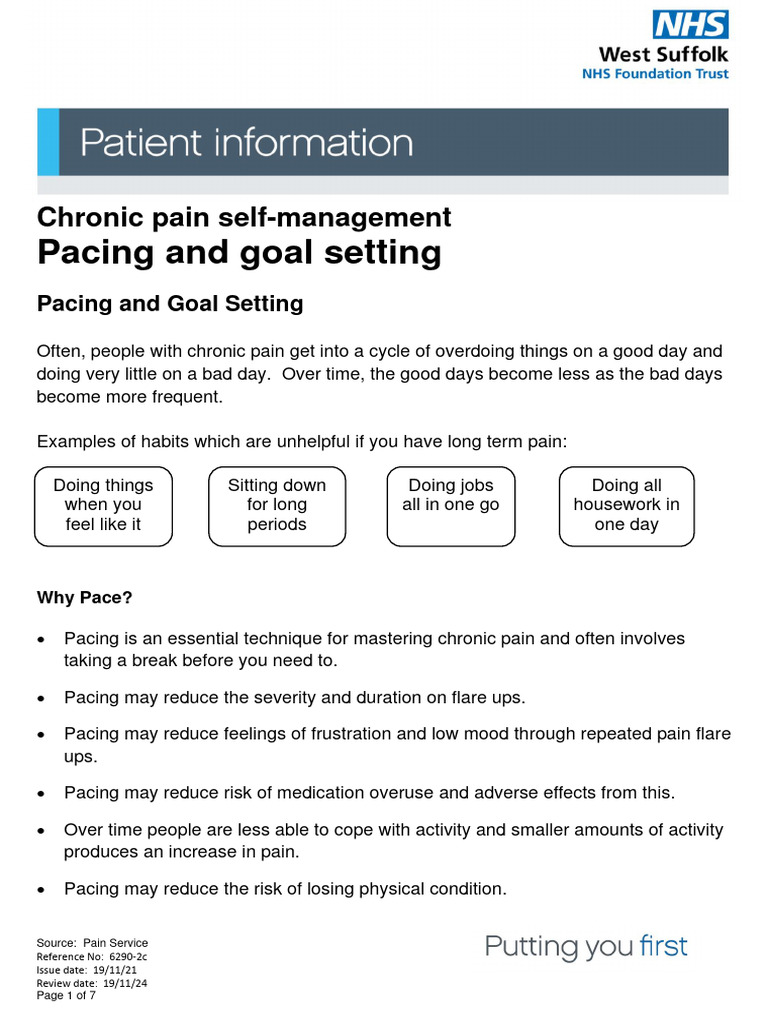 6290-1c-Chronic-pain-self-management-pacing-and-goal-setting | PDF ...