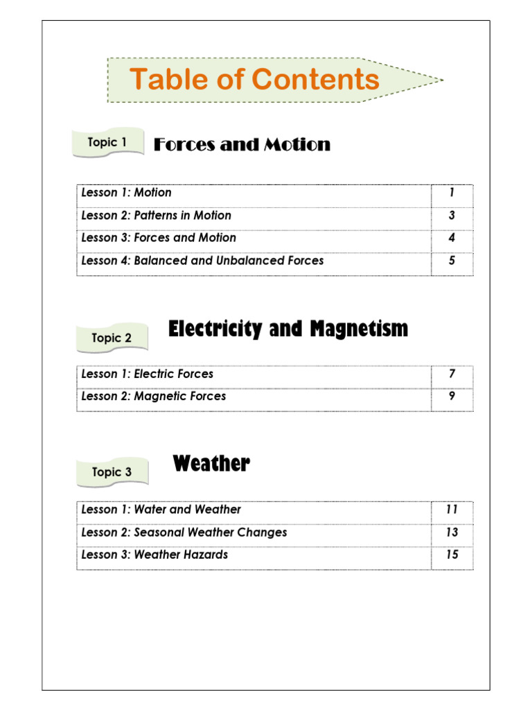 Grade 3 Elevate Science Homework Exercise Book | PDF | Force | Weather