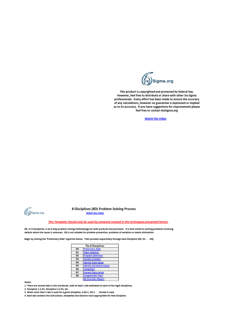 8Dg Merged | PDF | Risk | Six Sigma