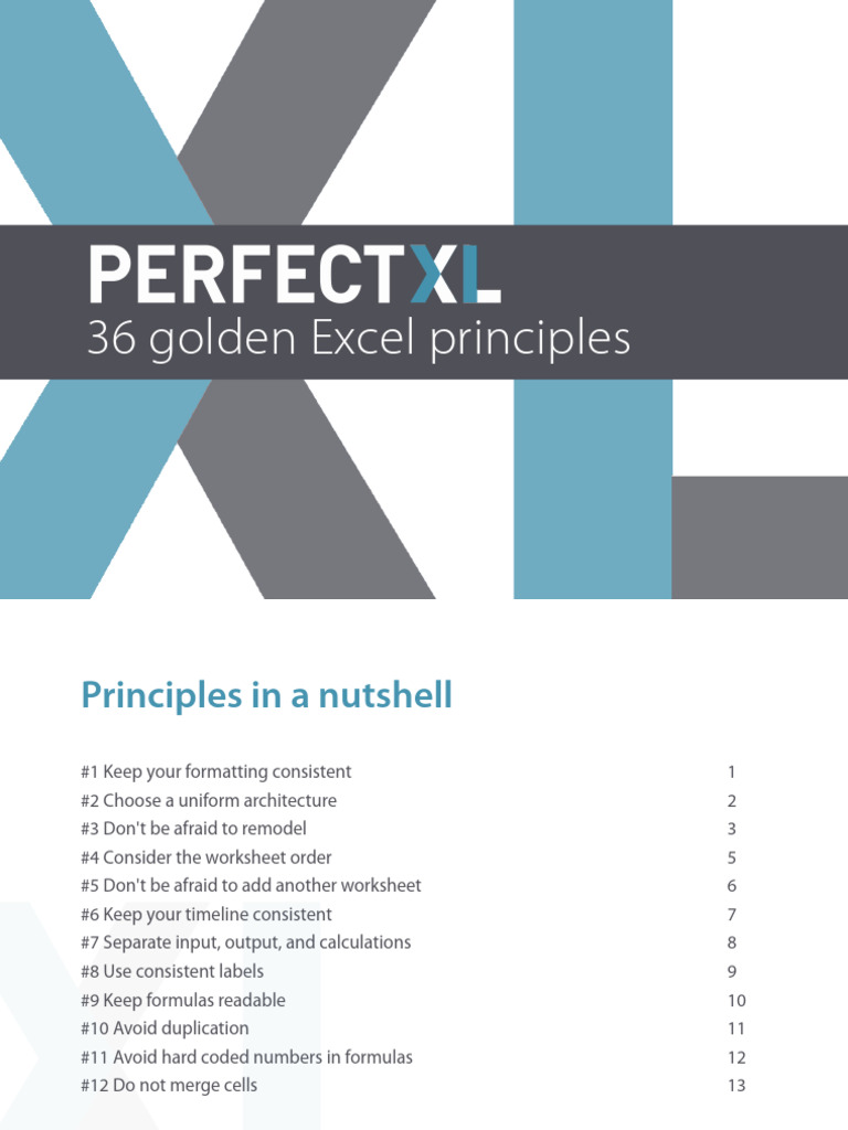Excel Principles | PDF | Microsoft Excel | Spreadsheet