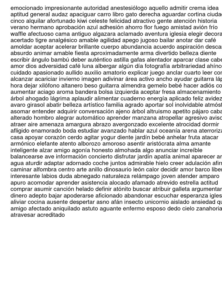Palabras Positivas y Emociones Variadas | PDF | Amor