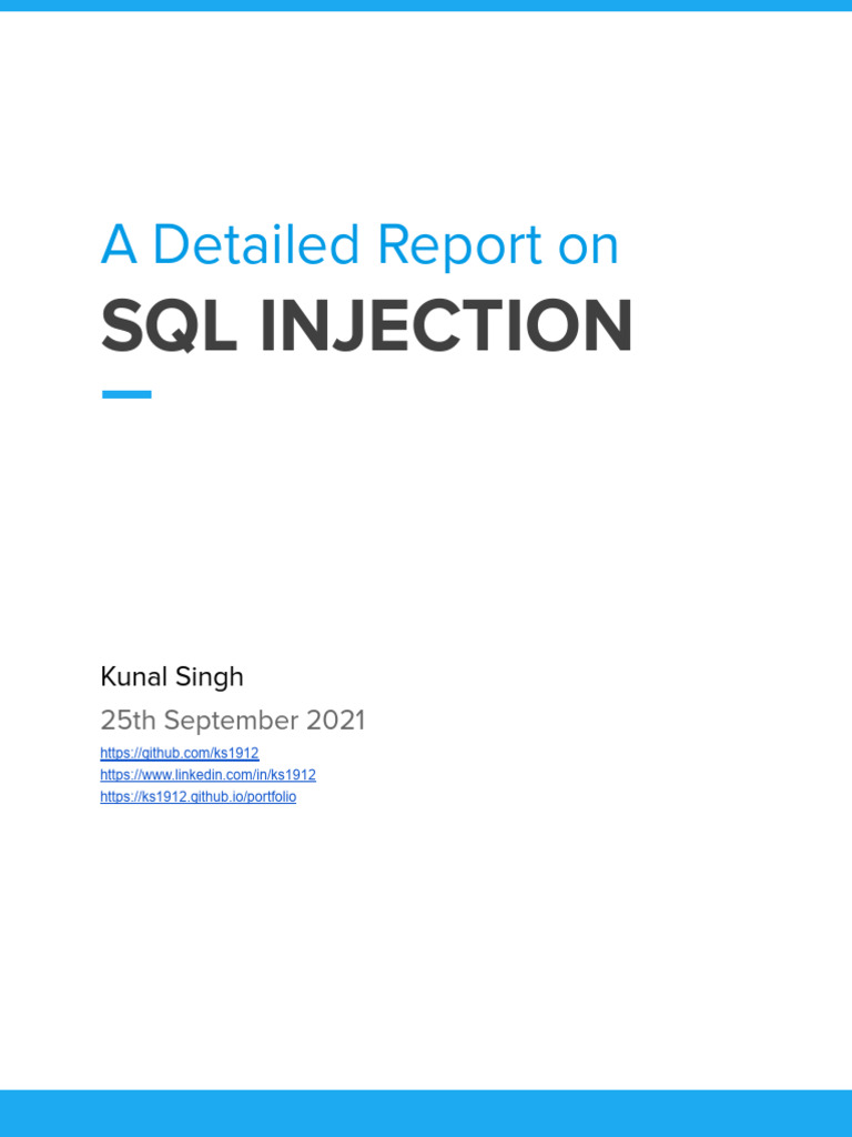 Handbook For SQL and SQL Injection PART1 1658256349 | PDF | Sql | Databases