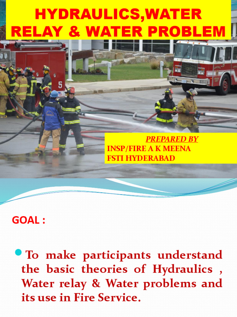 Water Relay Systems in Fire Fighting | PDF | Pressure | Force