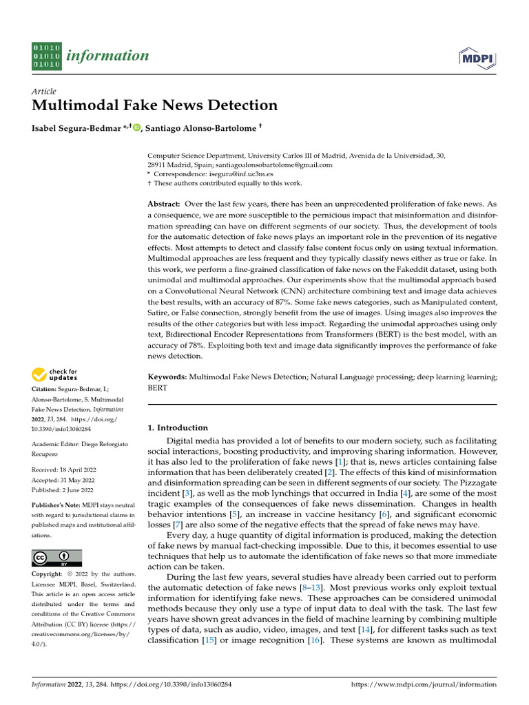 Multimodal Fake News Detection Pdf Deep Learning Applied Mathematics