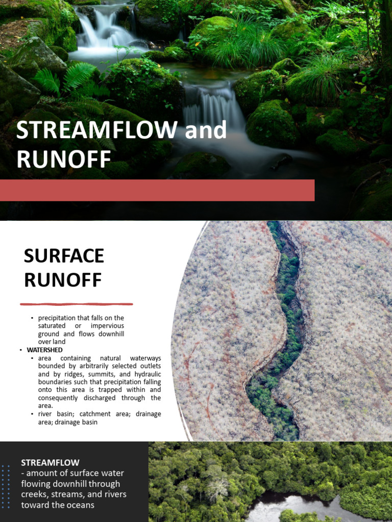 ABE31 Lec05a Streamflow-and-Runoff | PDF | Drainage Basin | Surface Runoff