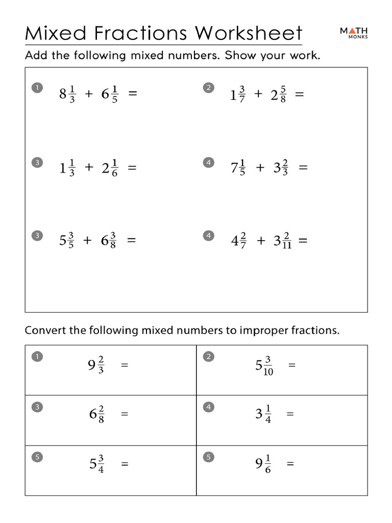 5th-Grade-Math-Worksheets-Mixed-Fractions | PDF