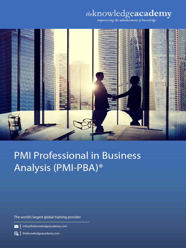 PMI Professional in Business Analysis (PMI-PBA) - Delegate Pack | PDF | Swot Analysis | Business ...