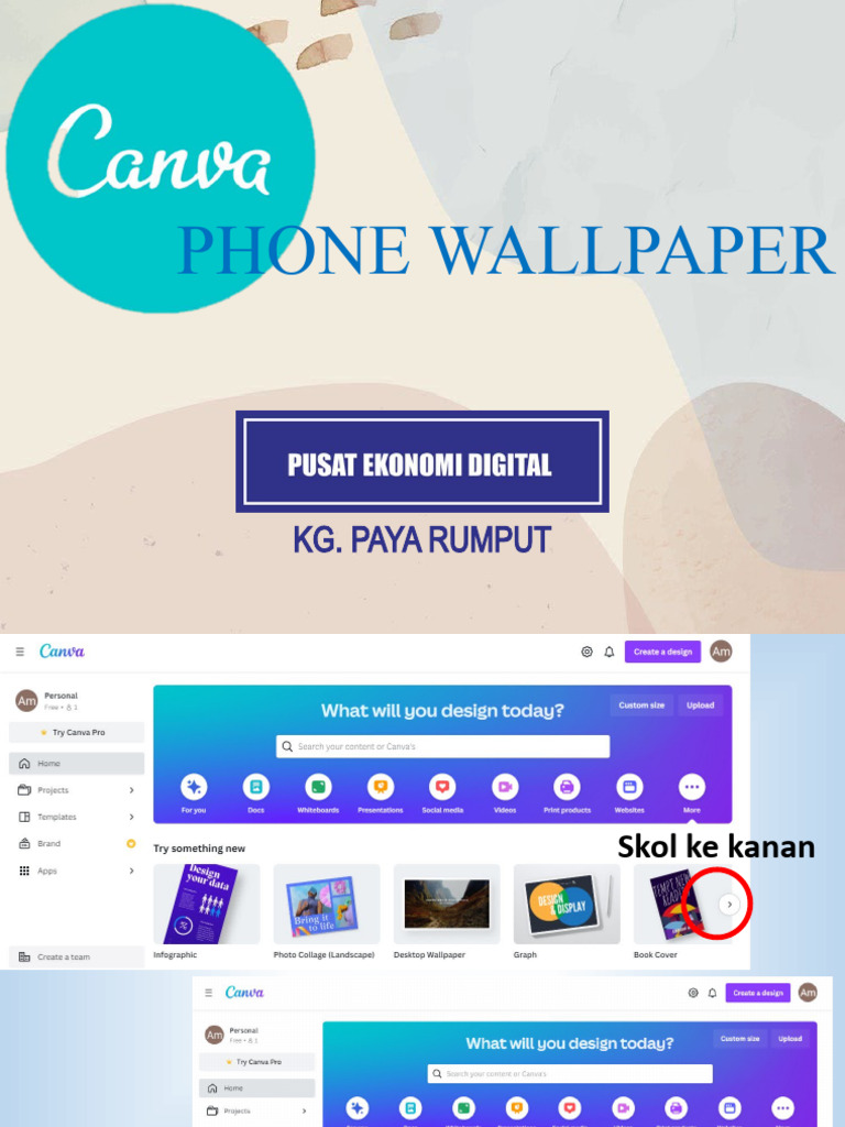 Kelas Canva Phone Wallpaper | PDF | Komputer