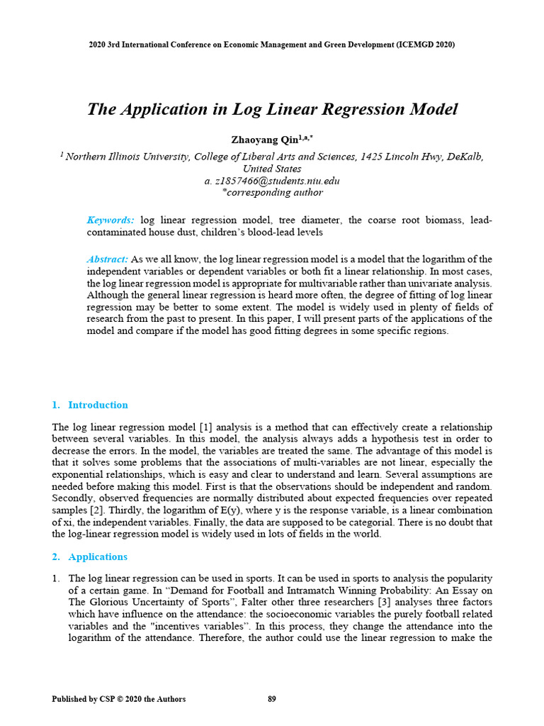 Application of Poisson Regression | PDF | Regression Analysis | Linear Regression