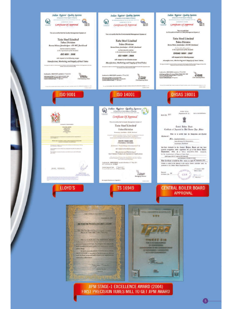 Tata Certificates | PDF