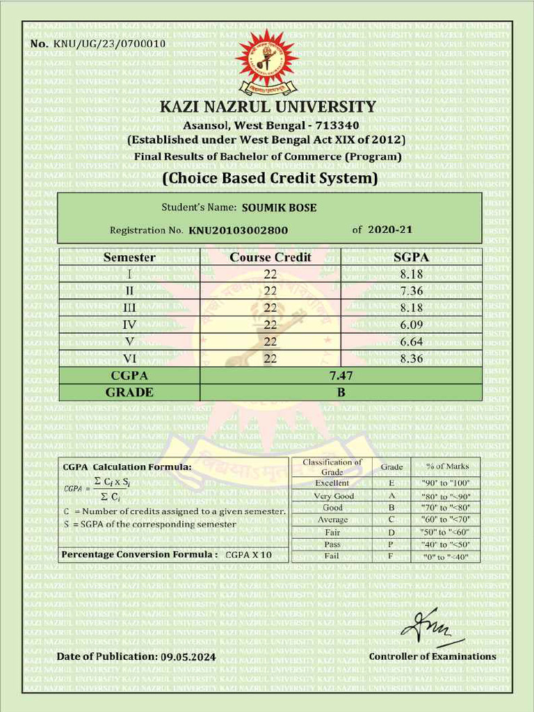 Final Year Mark Sheet - 11zon | PDF