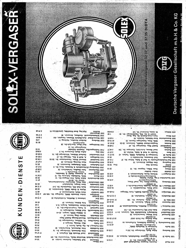 Beschreibung Solex Didta | PDF