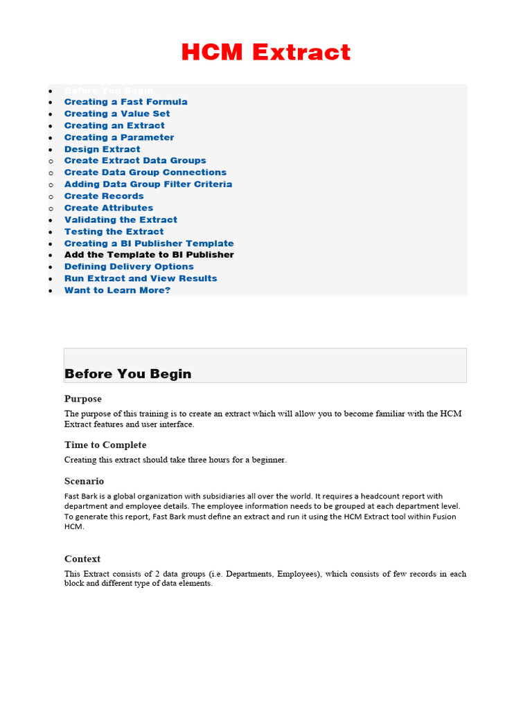 Hcm Extract For Beginer Pdf Databases Parameter Computer Programming