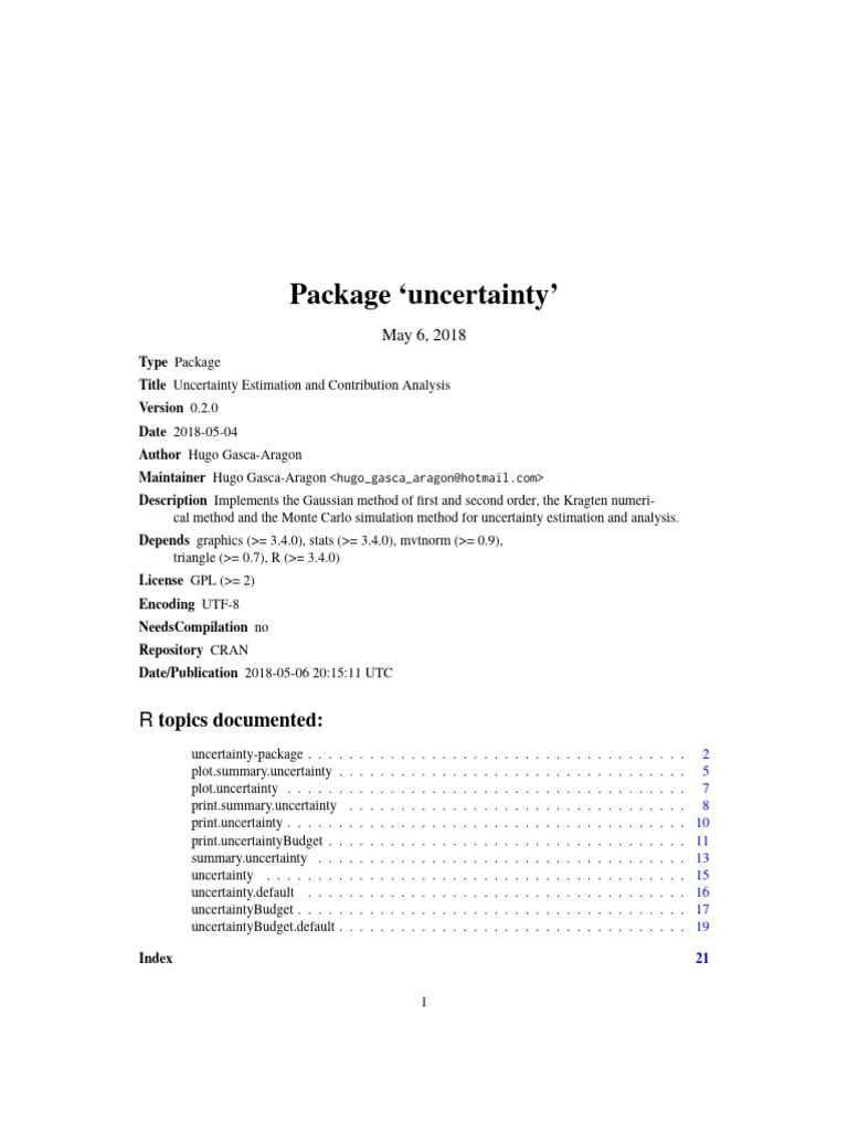 Uncertainty | PDF | Uncertainty | Mathematics