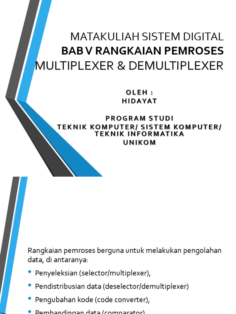 Bab 5 rangkaian pemroses bag Mux dan demux | PDF