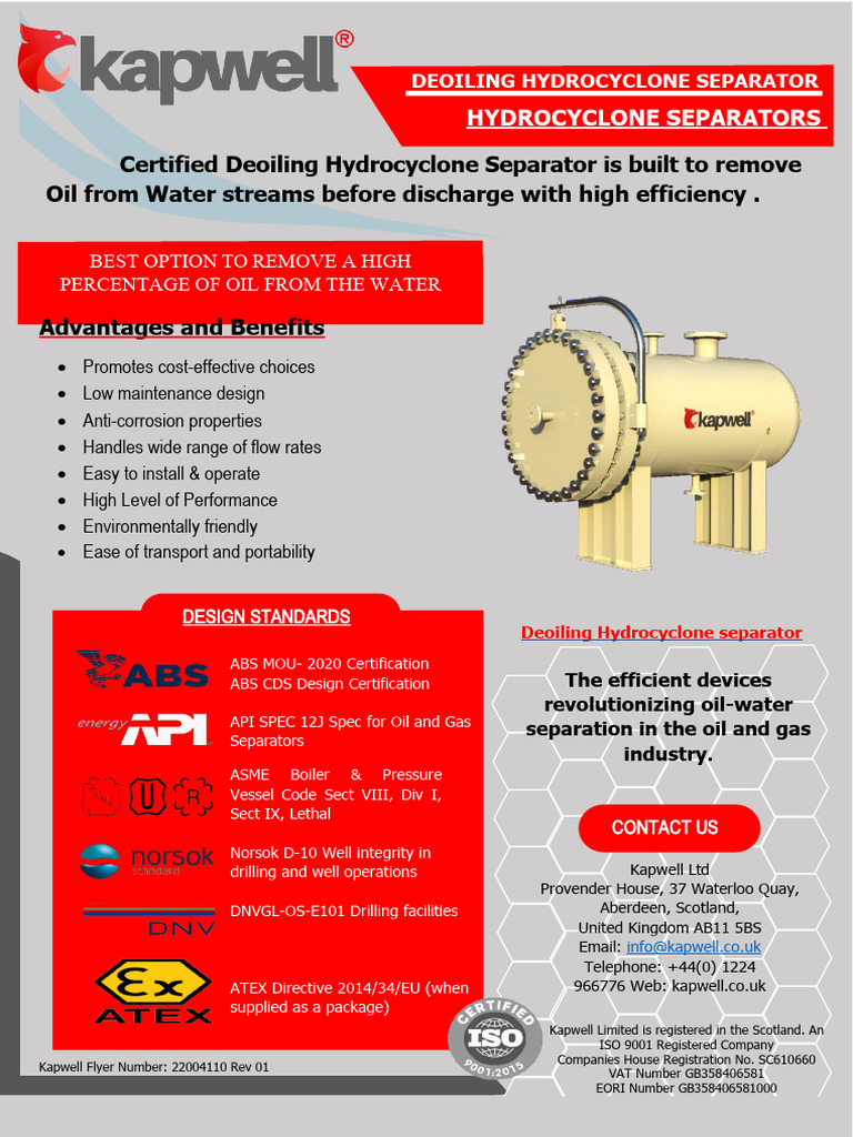 Deoiling Hydrocyclone | PDF