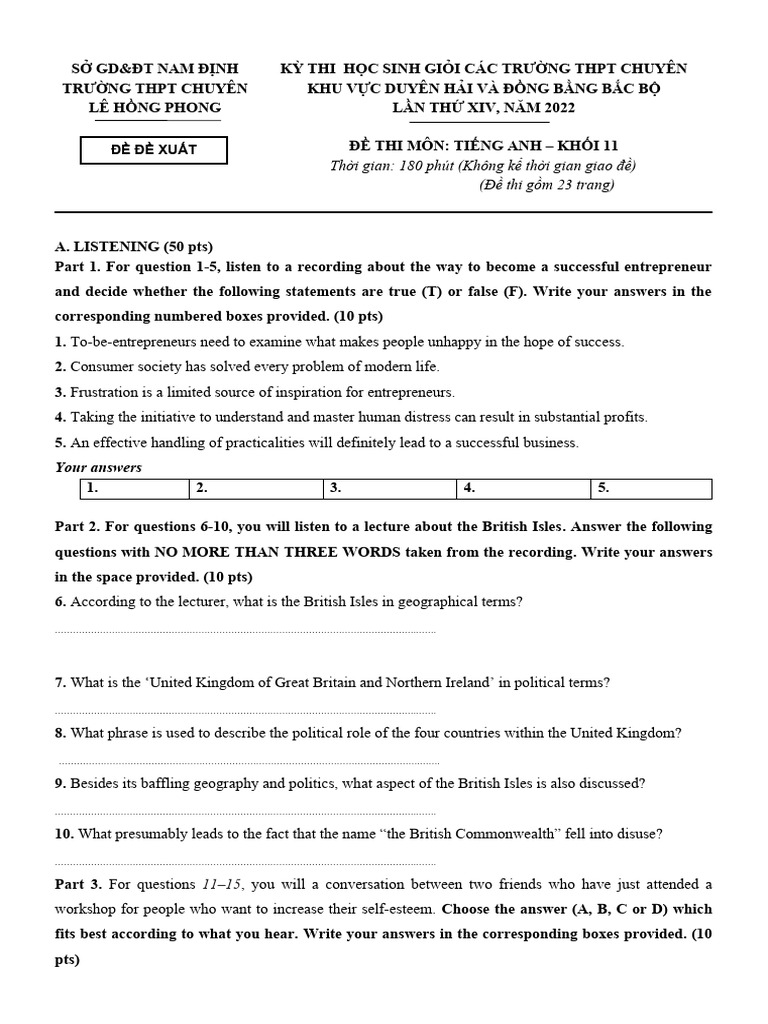 Road To Nec 13.7.2024 DHBB 2022 Chuyên LHP | PDF | Learning