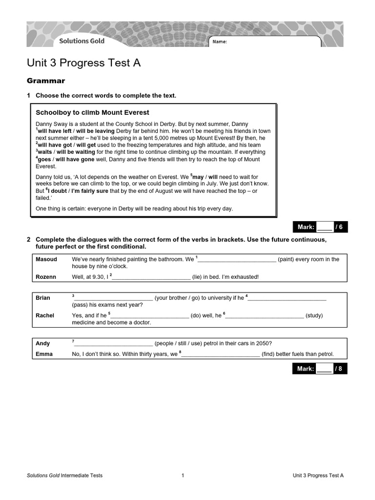 Solutions-Gold-Intermediate-Progress-Test-Unit-3A | Download Free PDF ...