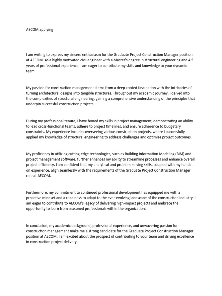 AECOM Applying | PDF