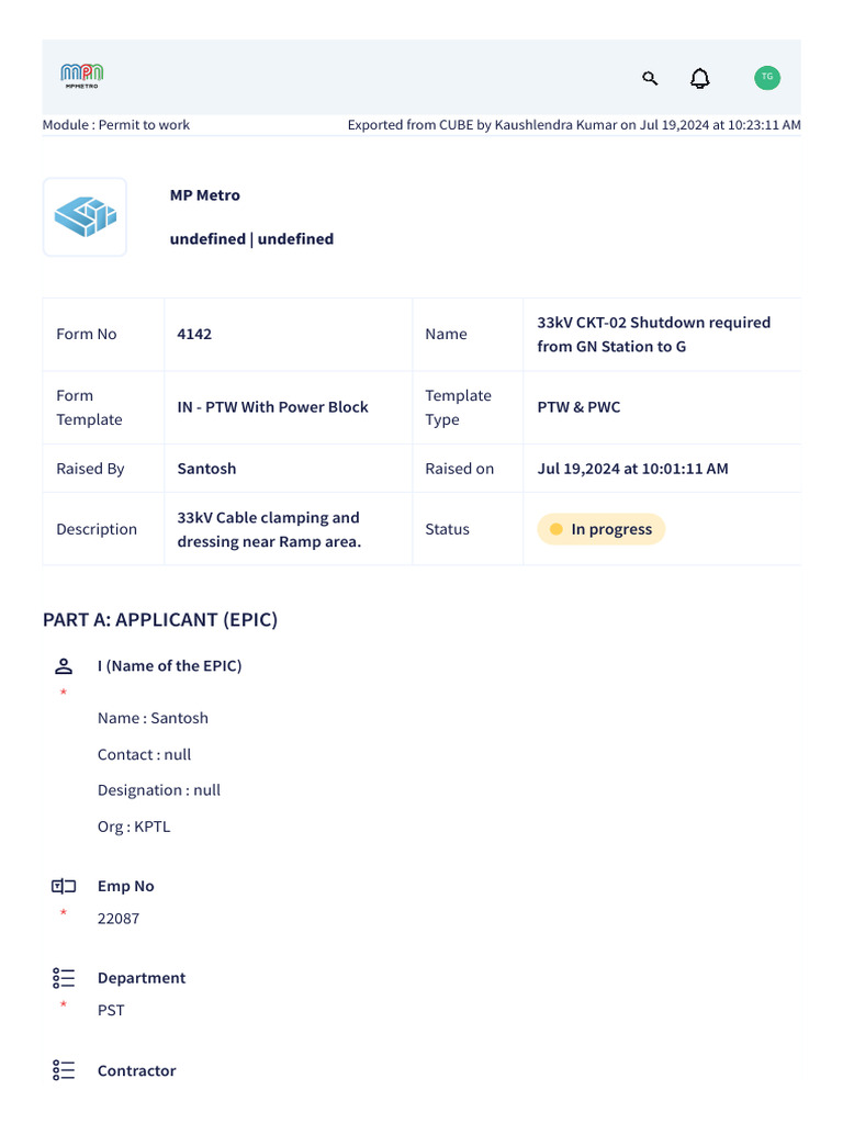 33kV CKT-02 Shutdown Required From GN Station To G | PDF | Vehicles | Land Transport