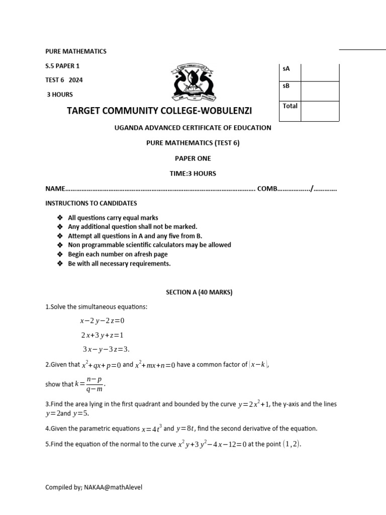 Math 6A | PDF | Equations | Mathematics